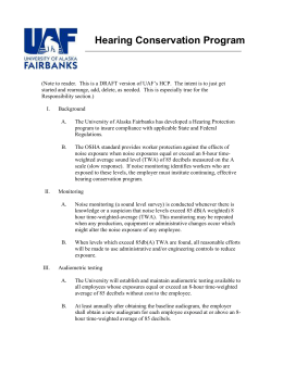 Noise and Hearing Conservation checklist