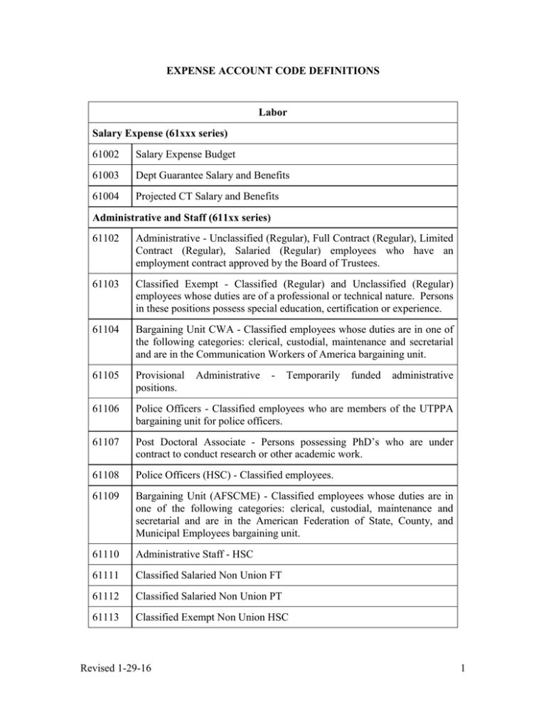 61002 Salary Expense Budget 61003 61002 Salary Expense Budget 61003