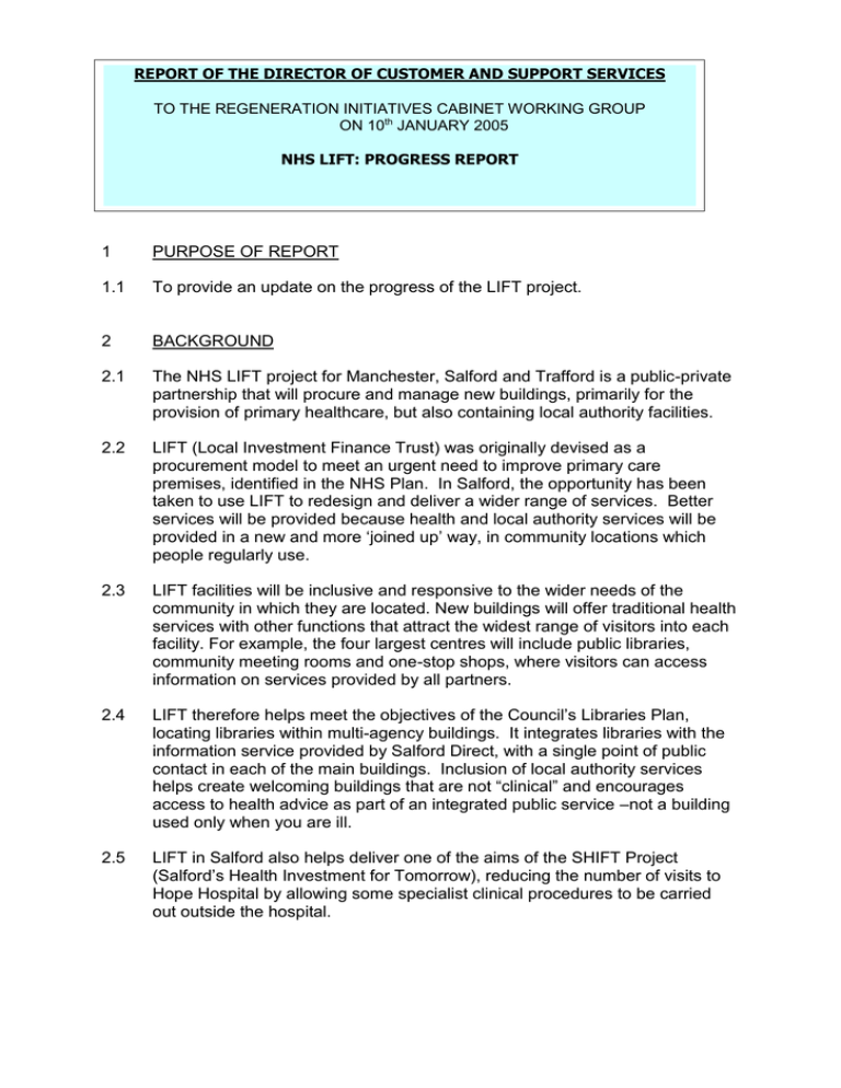 1 PURPOSE OF REPORT 1 1