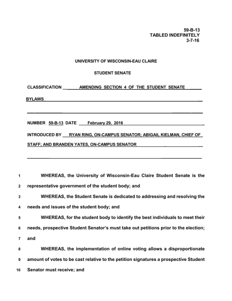 59 B 13 TABLED INDEFINITELY 3 7 16