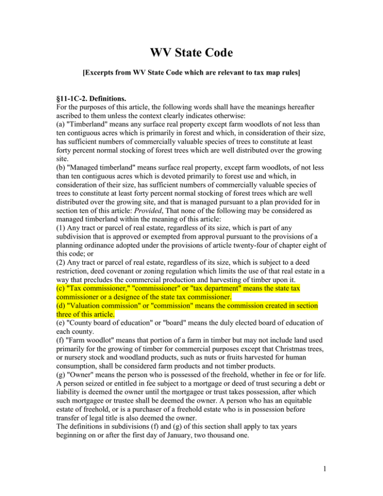 WV State Code WV State Code