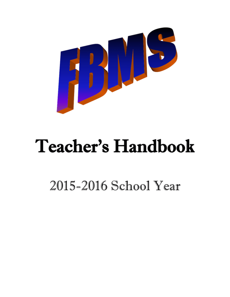 Teacher s Handbook 2015 2016 School Year