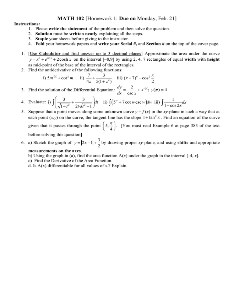 MATH 102