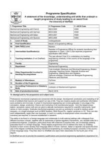 Programme Specification