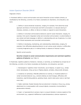 3-20: DSM5 Autism Checklist