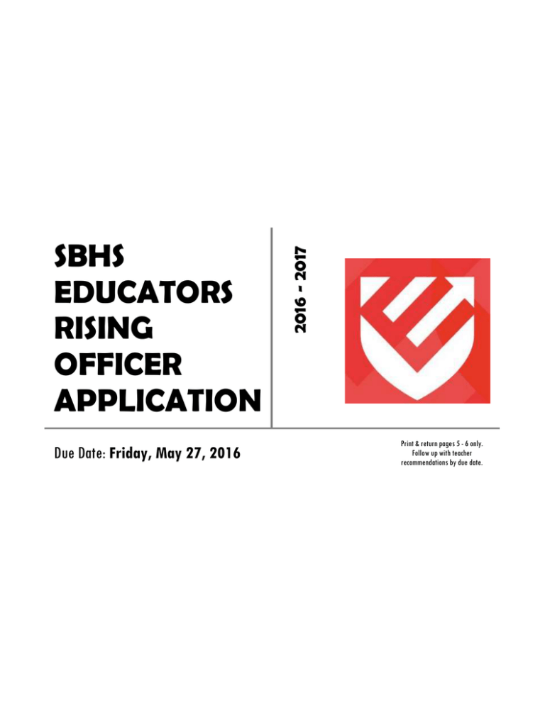 SBHS EDUCATORS RISING