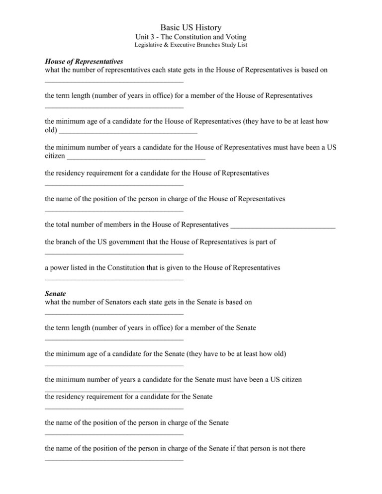 Basic US History