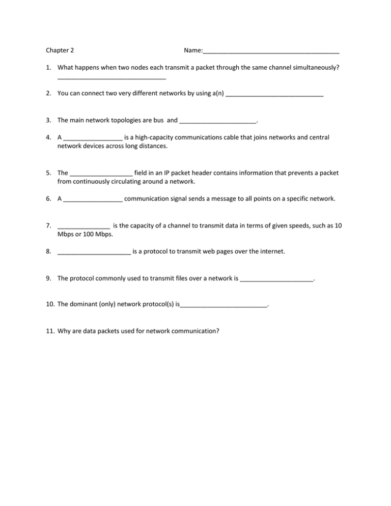 Chapter 2 Name 