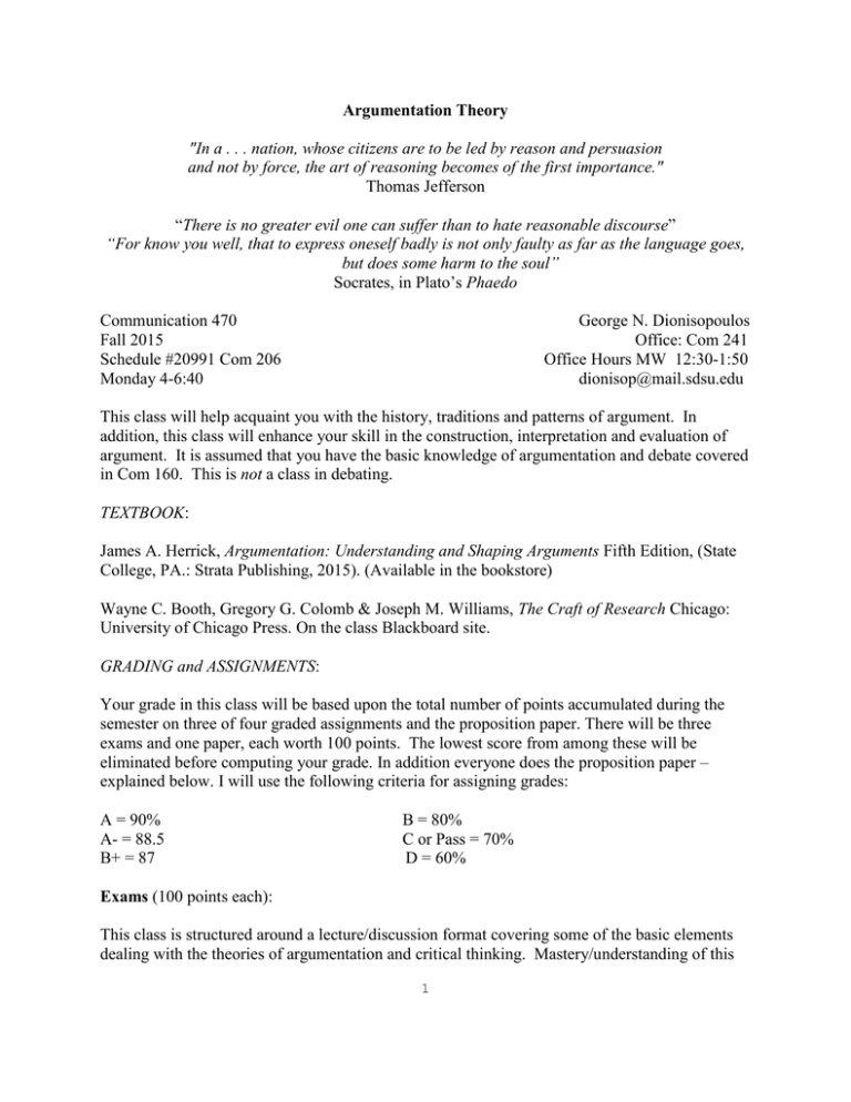 Argumentation Theory