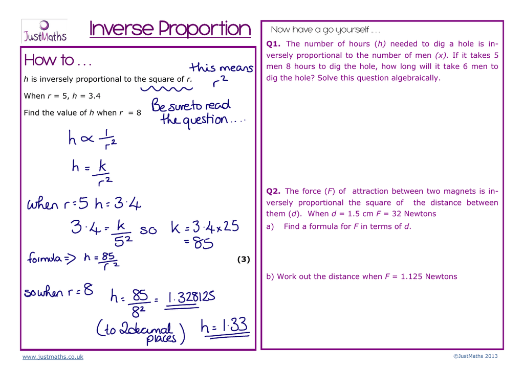 Inverse Proportion