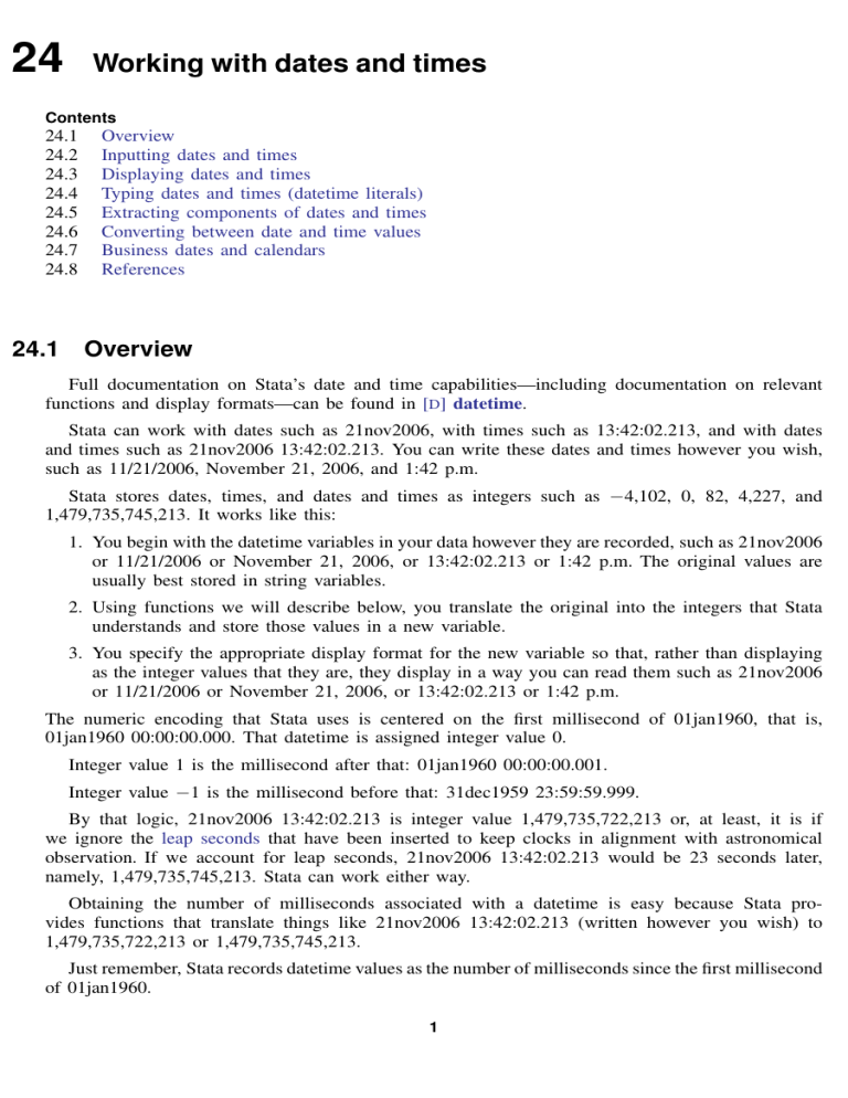 24 Working With Dates And Times 24 Working With Dates And Times
