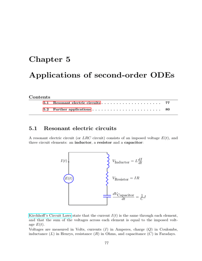 Chapter 5 Applications Of Second Chapter 5 Applications Of Second