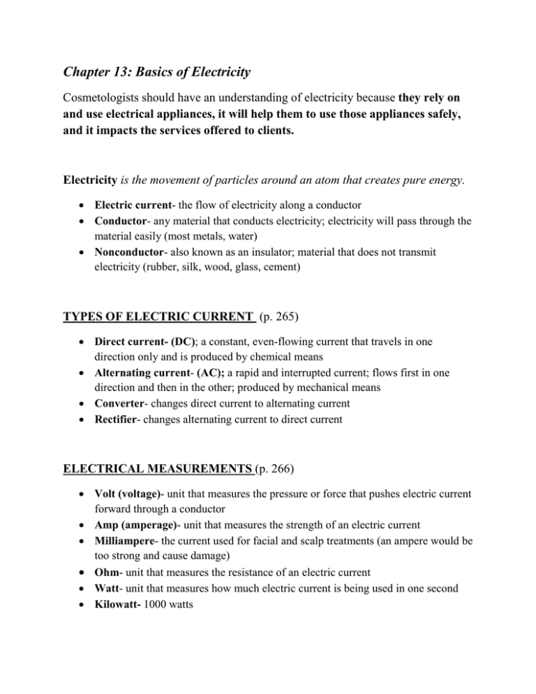 Chapter 13 Basics Of Electricity