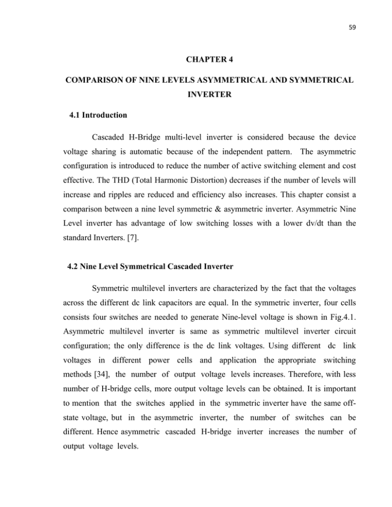 CHAPTER 4 COMPARISON OF NINE LEVELS ASYMMETRICAL