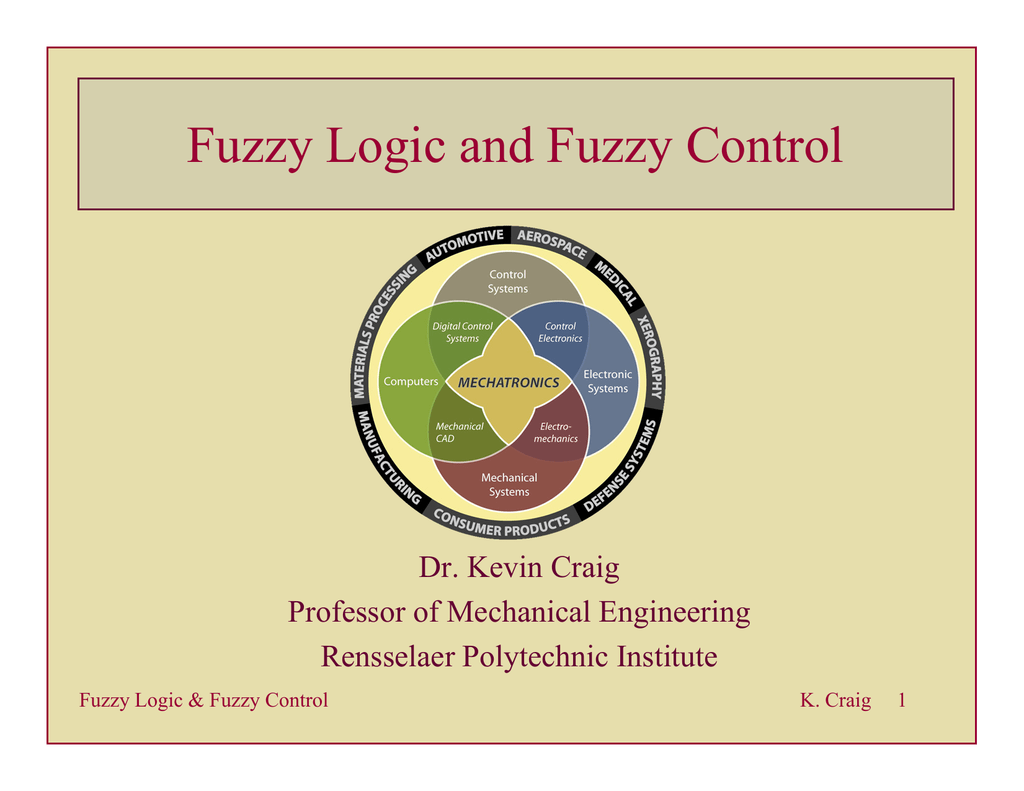 Fuzzy Logic Control MultiMechatronics 