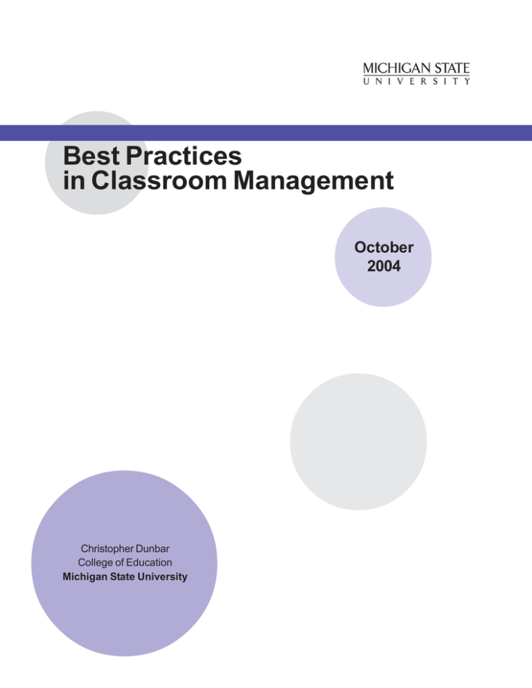 Best Practices In Classroom Management Best Practices In Classroom Management