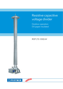 Resistive capacitive voltage divider