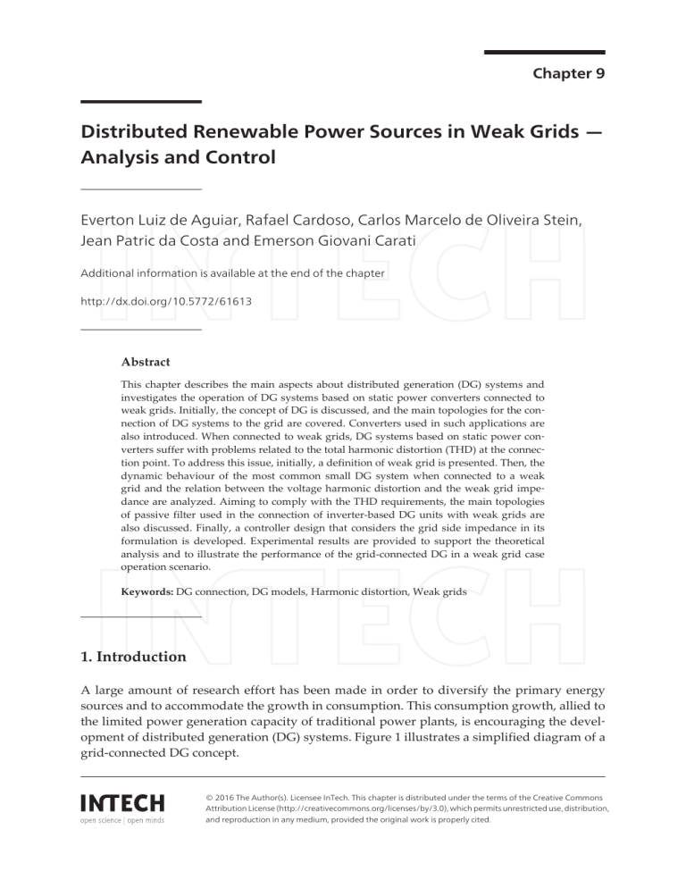 Distributed Renewable Power Sources in Weak Grids