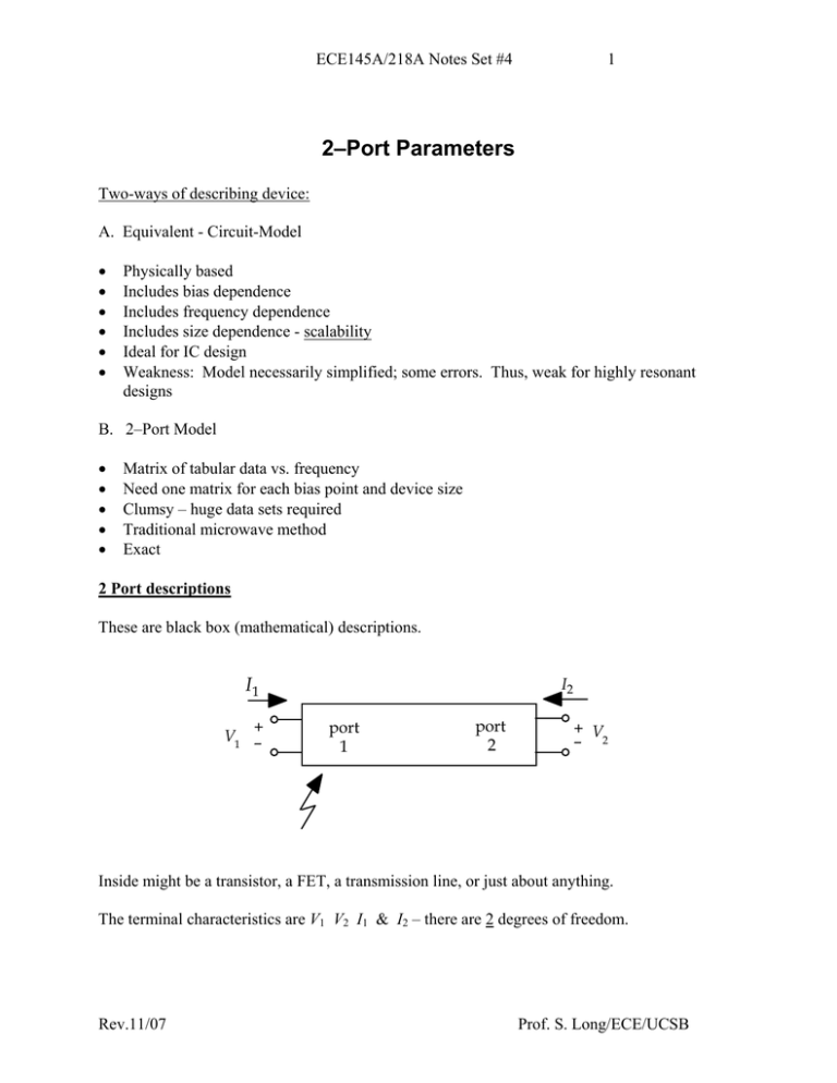 2–Port Parameters