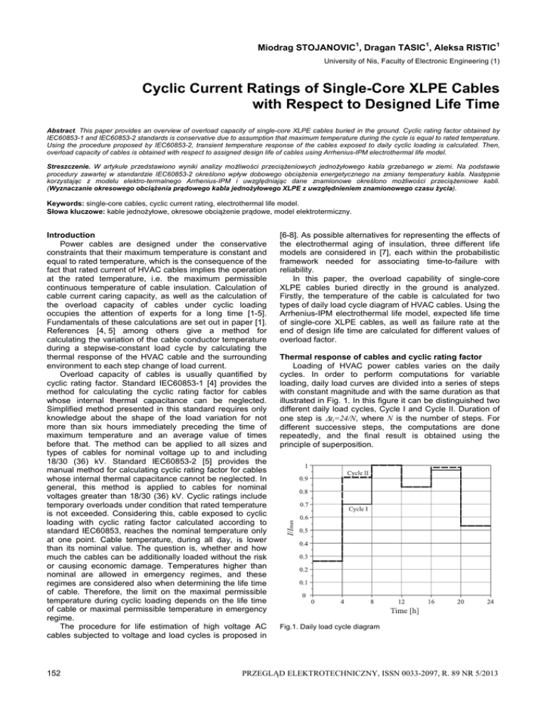 Cyclic Current Ratings of Single-Core XLPE Cables