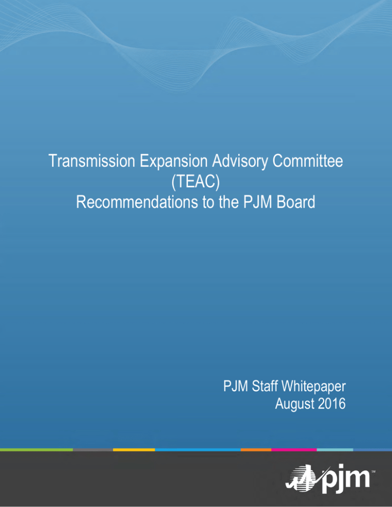 PJM Regional Transmission Expansion Plan