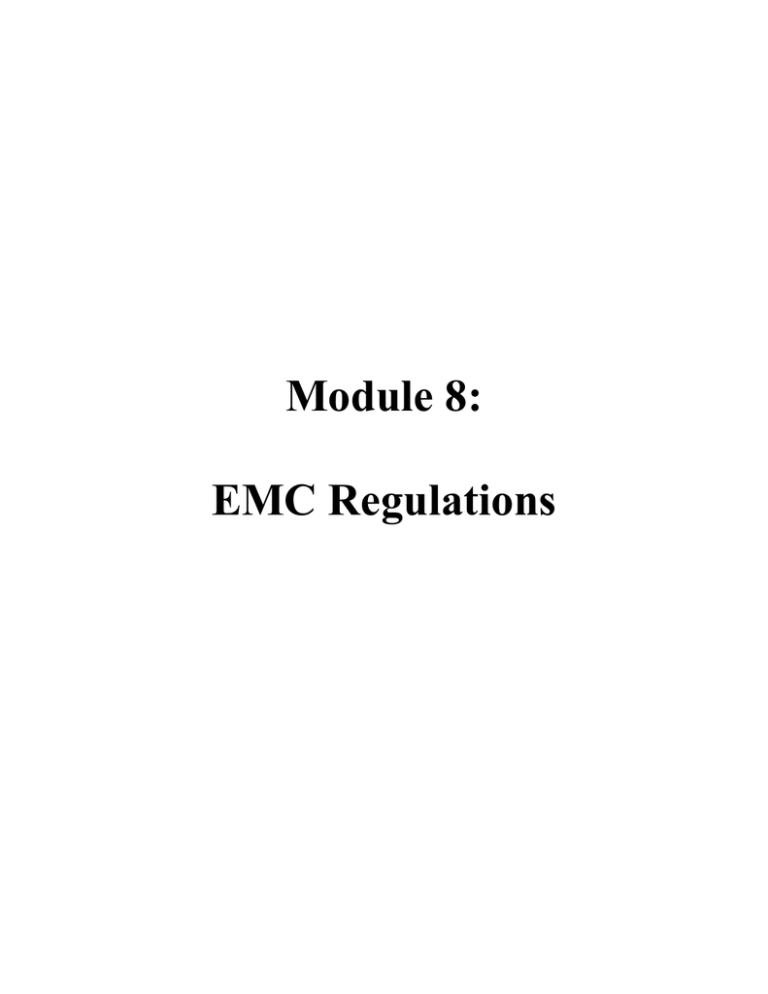 Module 8: EMC Regulations