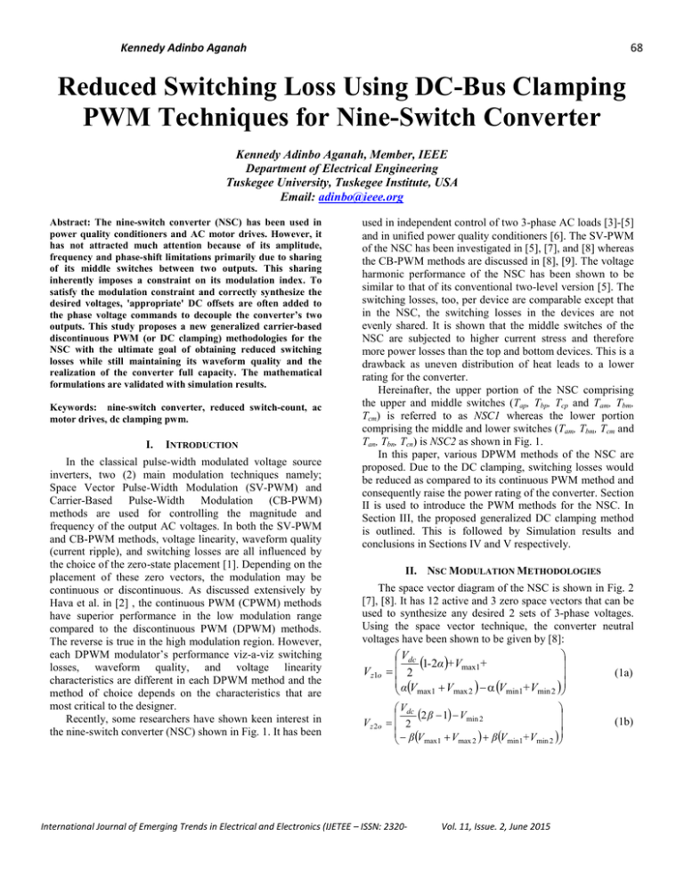 13.Reduced Switching Loss Using DC-Bus Clamping PWM