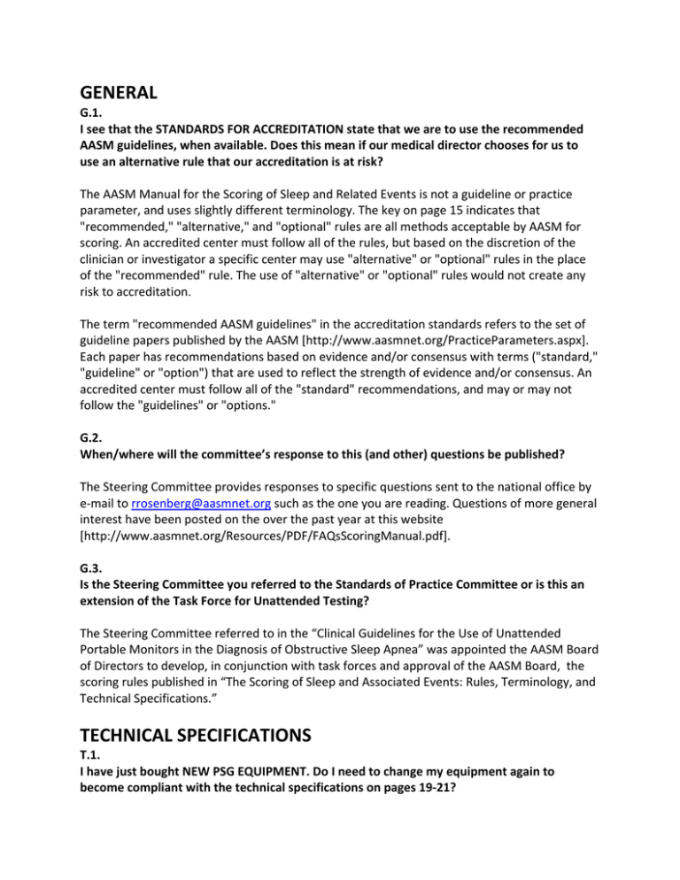 GENERAL TECHNICAL SPECIFICATIONS