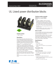 Bussmann series UL Listed finger-safe power distribution blocks