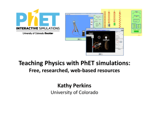 Teaching Physics with PhET simulations: