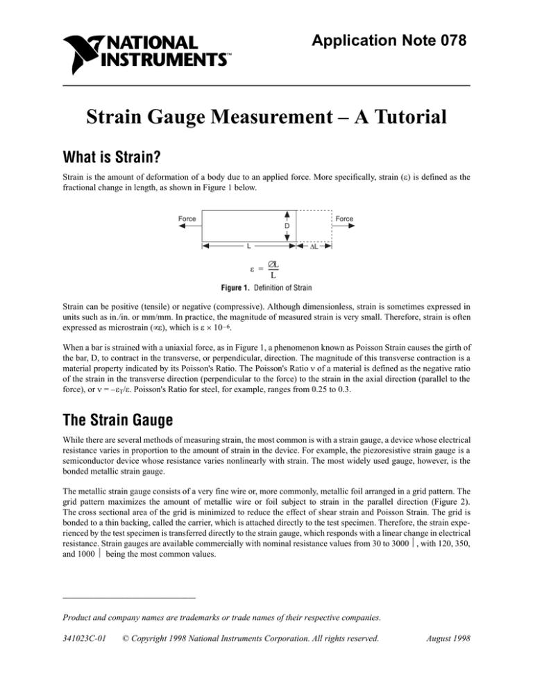 Strain Gauge Measurement – A Tutorial What is Strain?