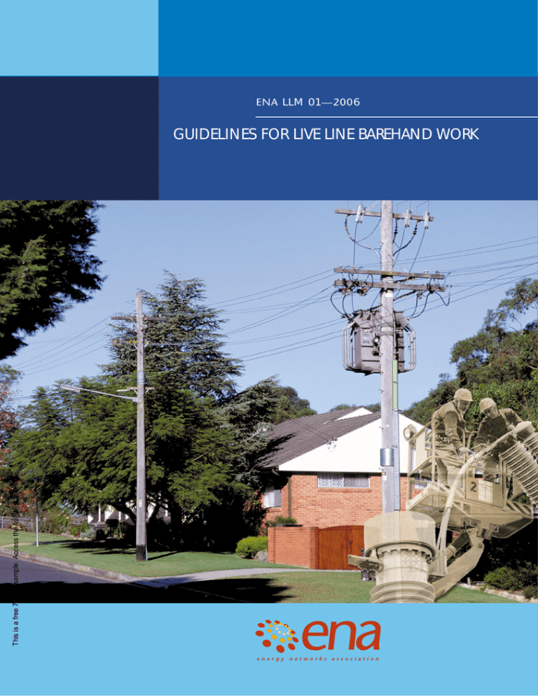 Live Line Barehand Work Guidelines | ENA LLM 01-2006