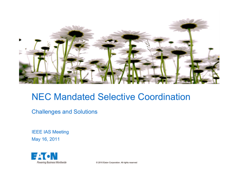 NEC Mandated Selective Coordination