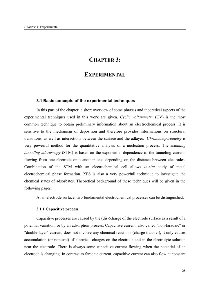 CHAPTER 3 EXPERIMENTAL