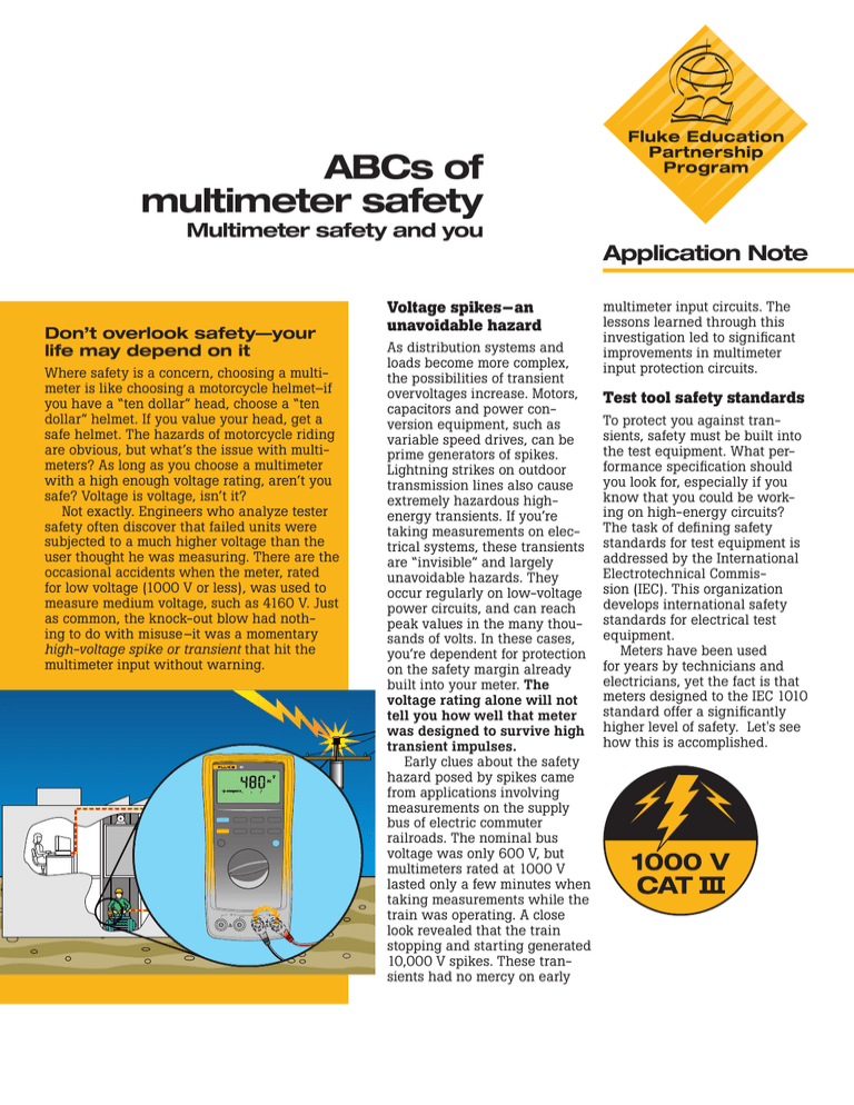 ABCs Of Multimeter Safety ABCs Of Multimeter Safety