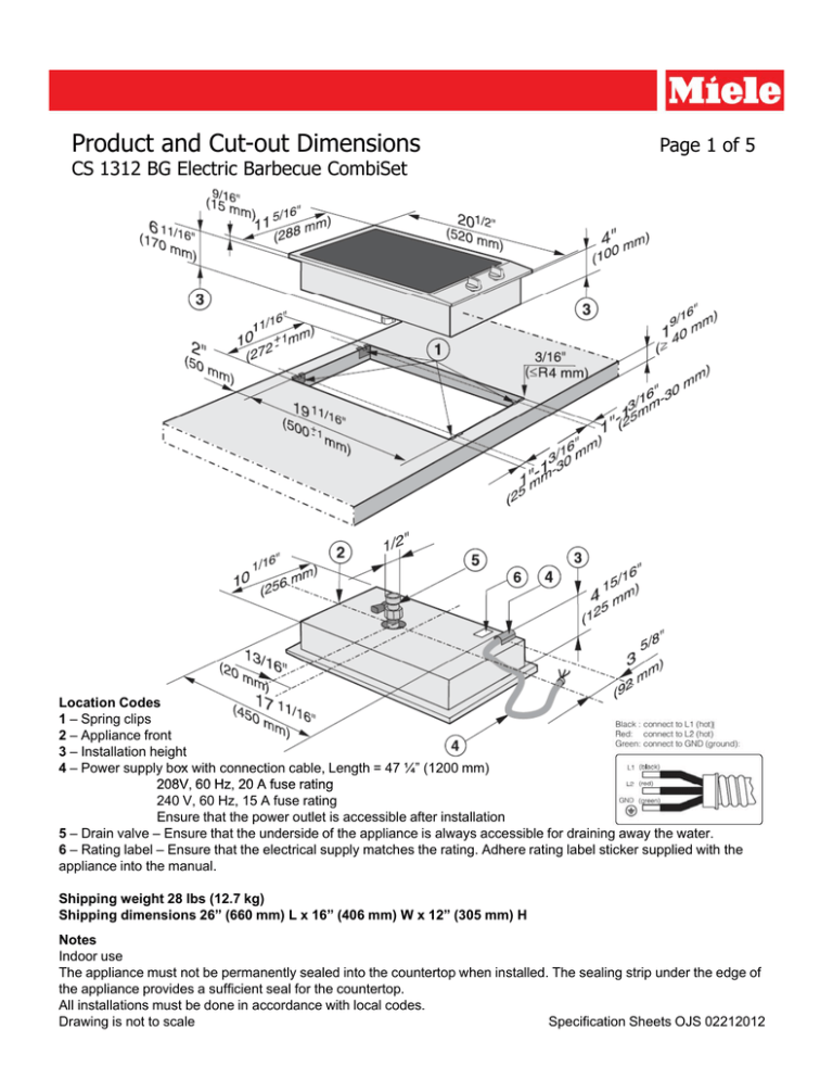 Product And Cut out Dimensions Product And Cut out Dimensions