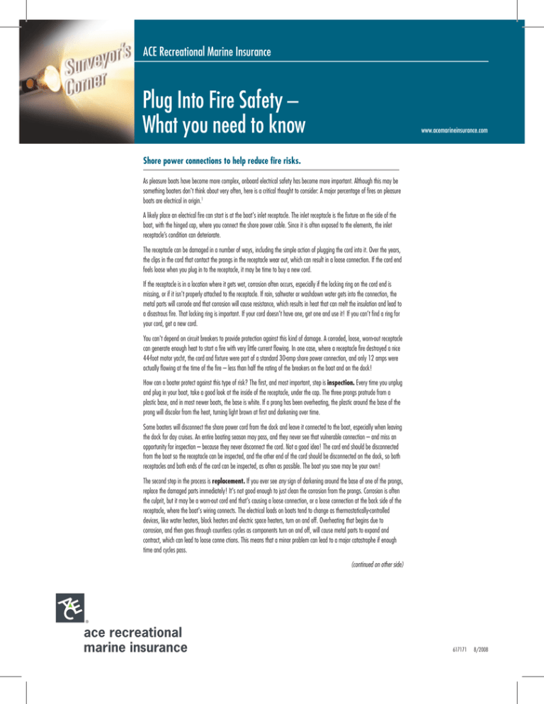 Shore power connections