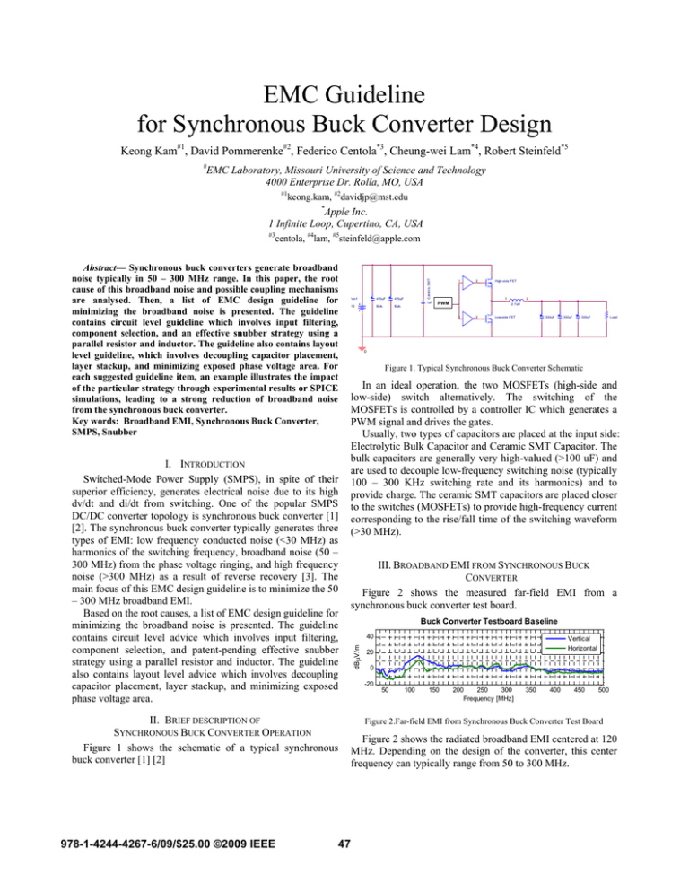 EMC Guideline for Synchronous Buck Converter