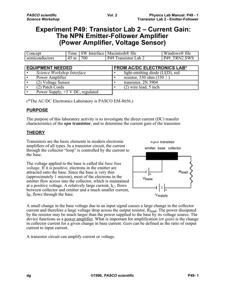 P49 Tran Lab 2 Emitter