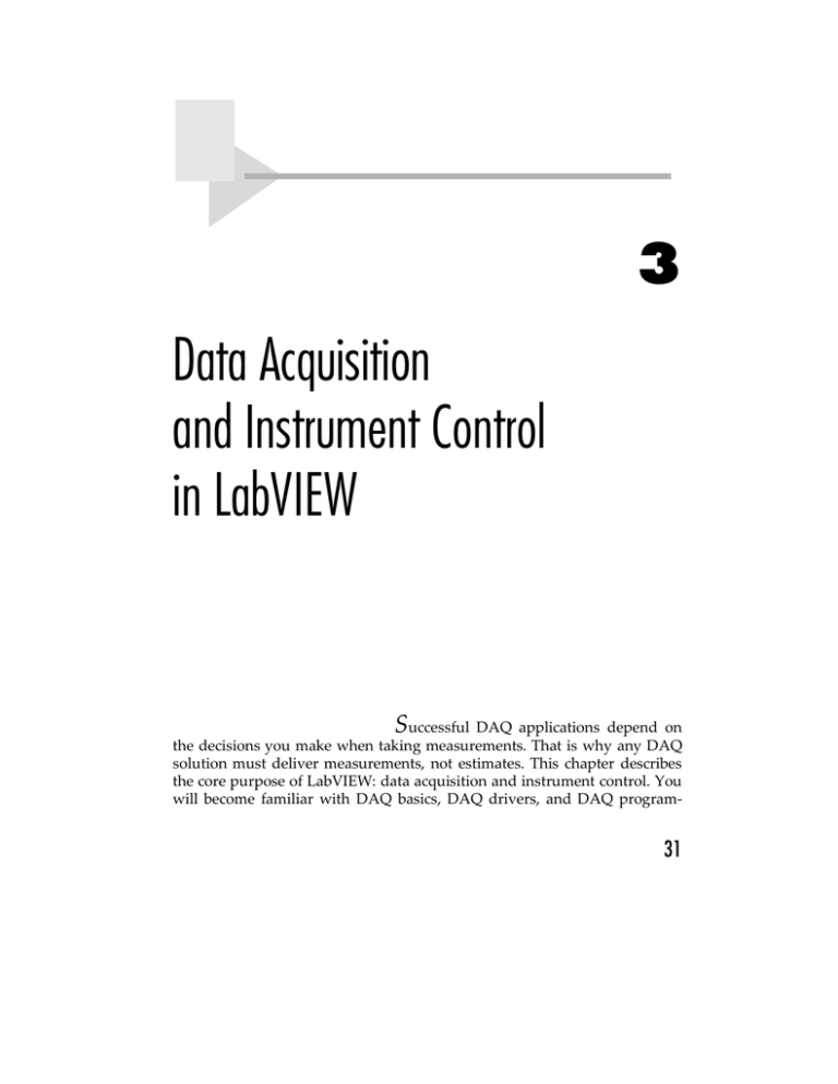 Data Acquisition and Instrument Control in LabVIEW