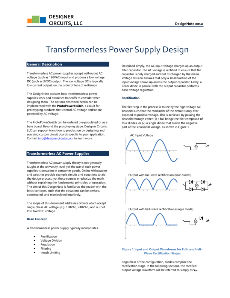 Transformerless Power Supply Design