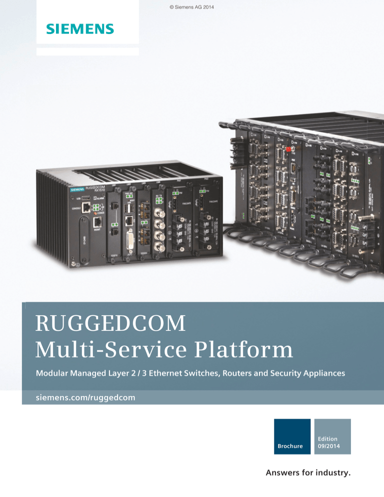 RUGGEDCOM - Multi-Service Platform RUGGEDCOM - Multi-Service Platform