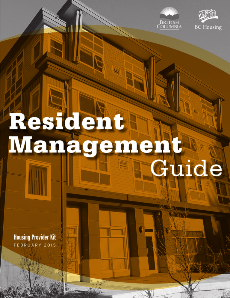 Resident Management Guide Resident Management Guide