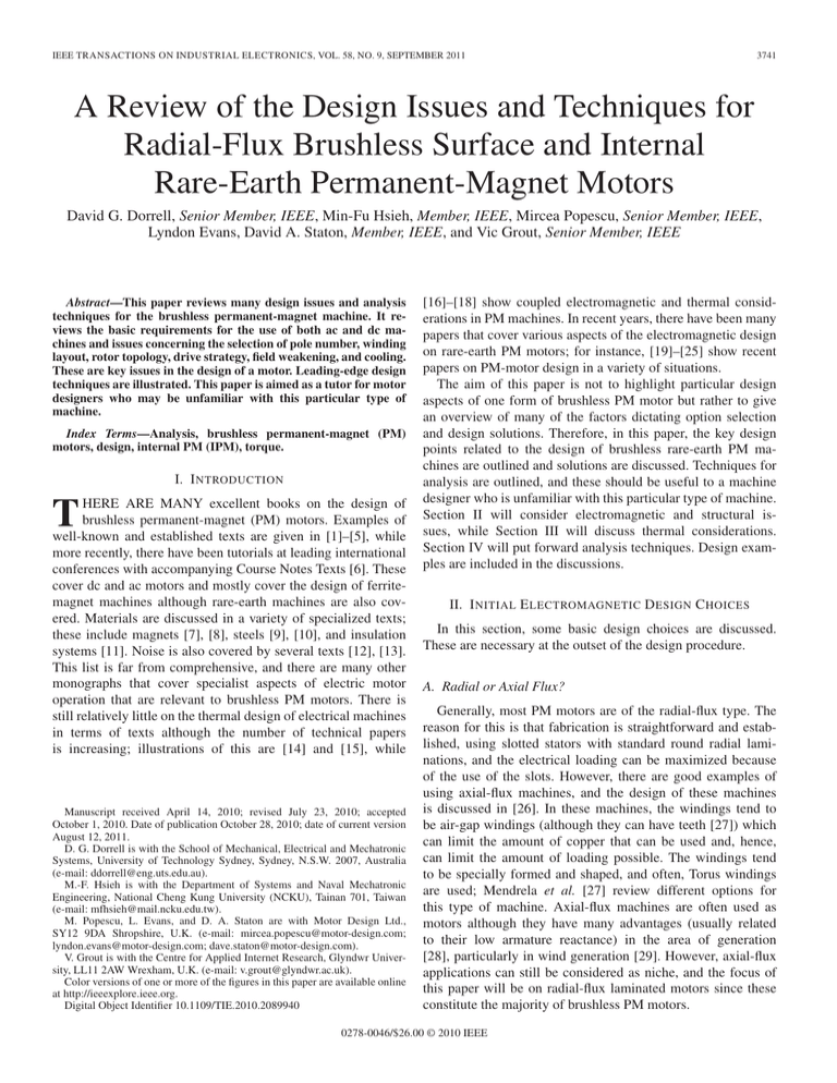 A Review Of The Design Issues And Techniques For Radial