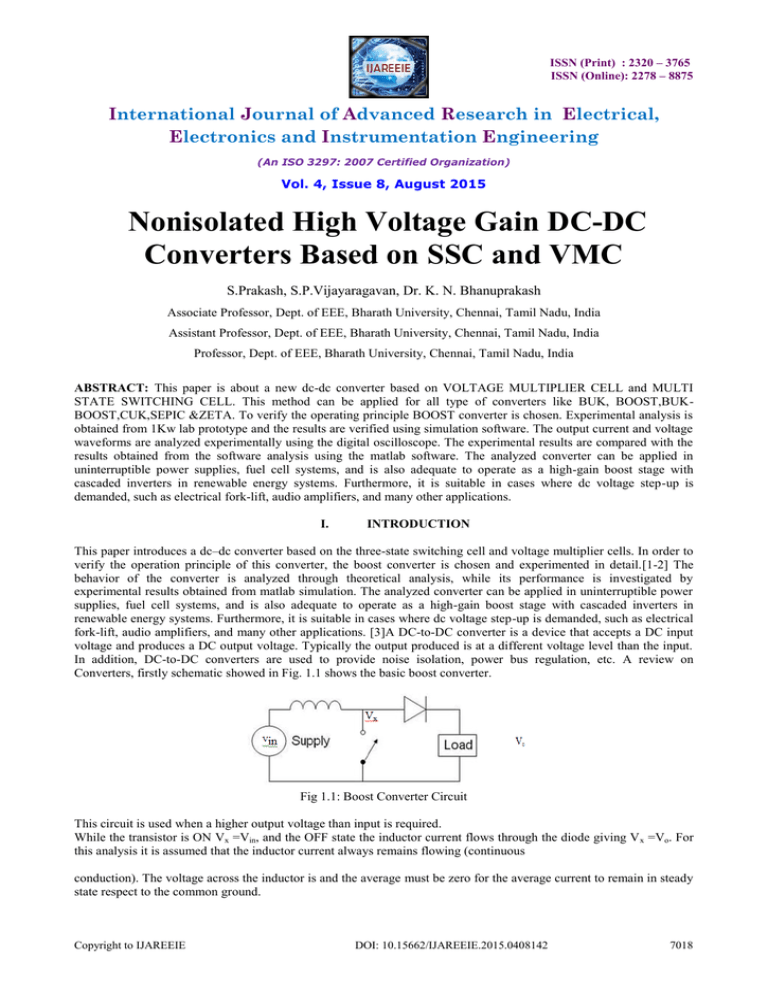 Nonisolated High Voltage Gain DC-DC Converters Nonisolated High Voltage Gain DC-DC Converters