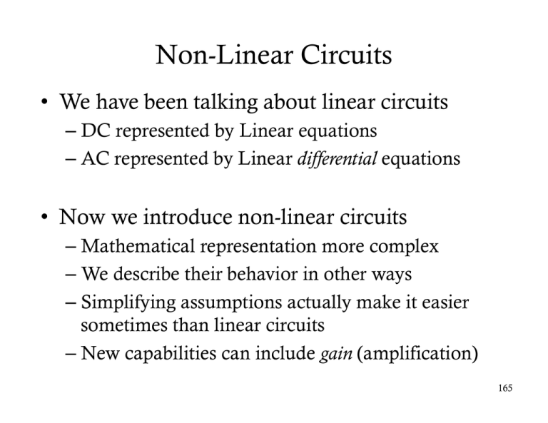 Non Linear Circuits