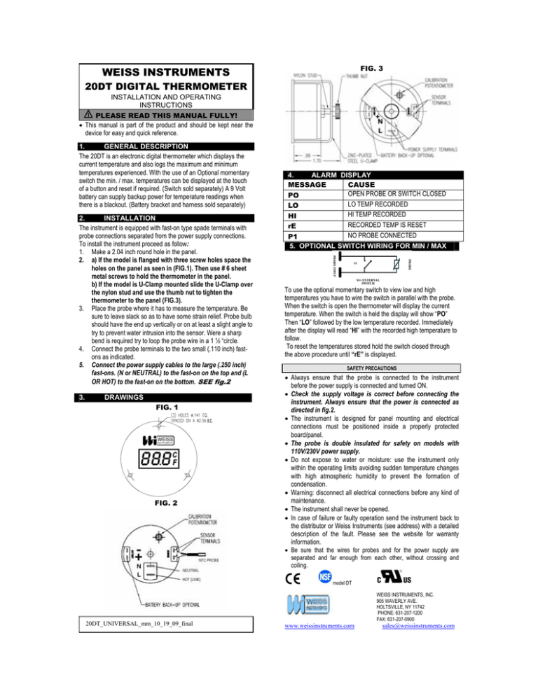 Instruction Operation Manual