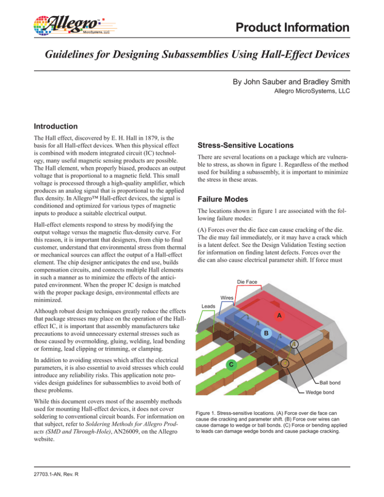 Guidelines for Designing Subassemblies Using Hall