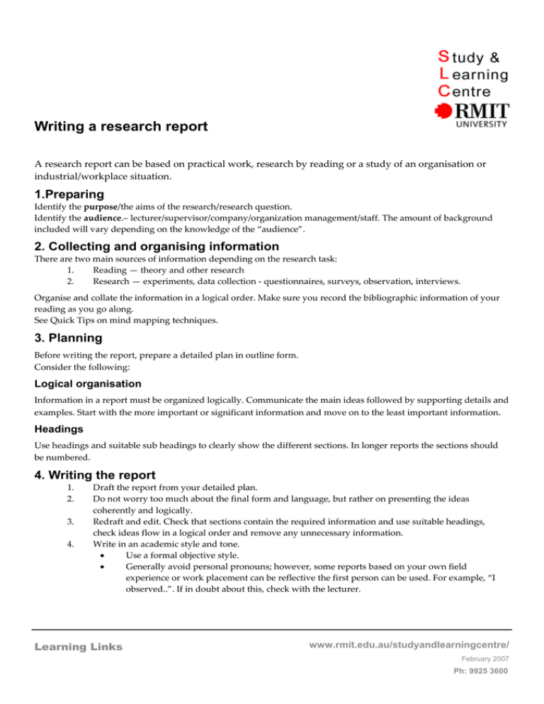 Writing A Research Report Pdf