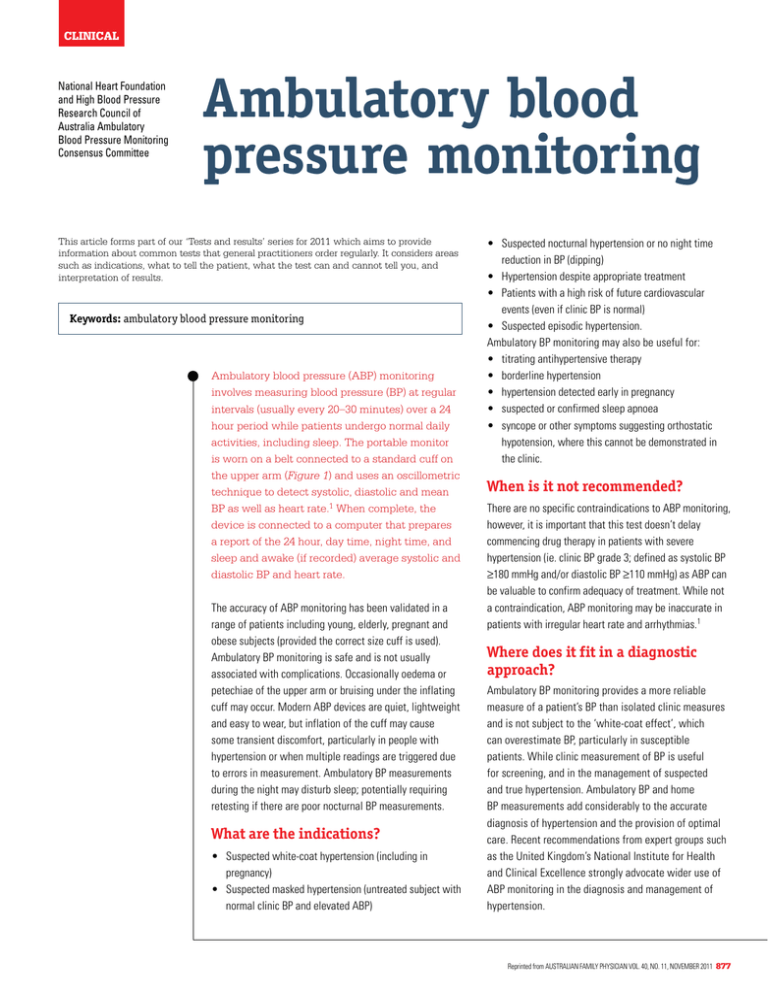 Ambulatory Blood Pressure Monitoring